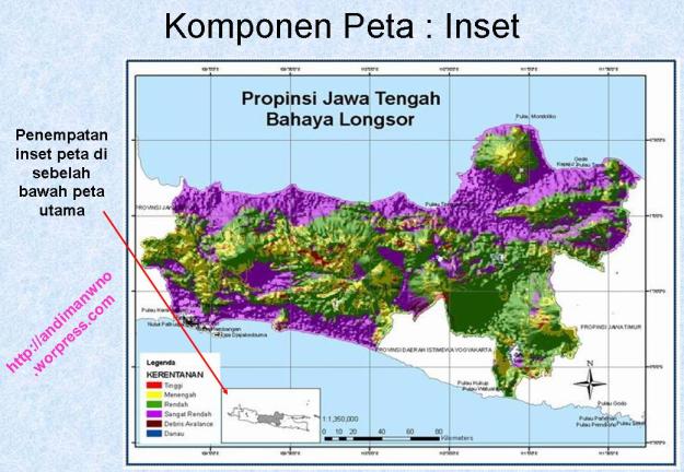 Komponen Peta : Inset | Guru Geografi MAN 1 Gunungkidul DIY