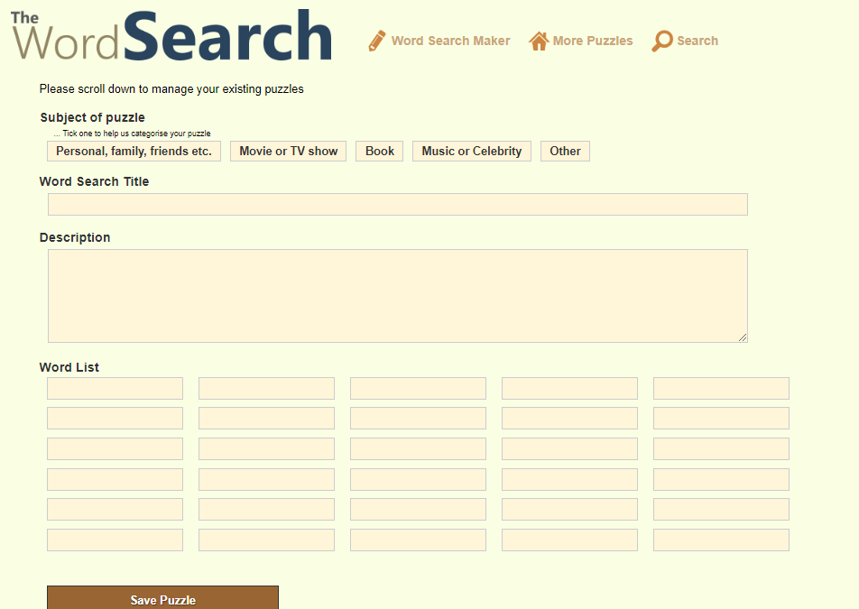 Menggunakan Aplikasi Online Wordsearch Untuk Membuat Soal Wordsquare ...